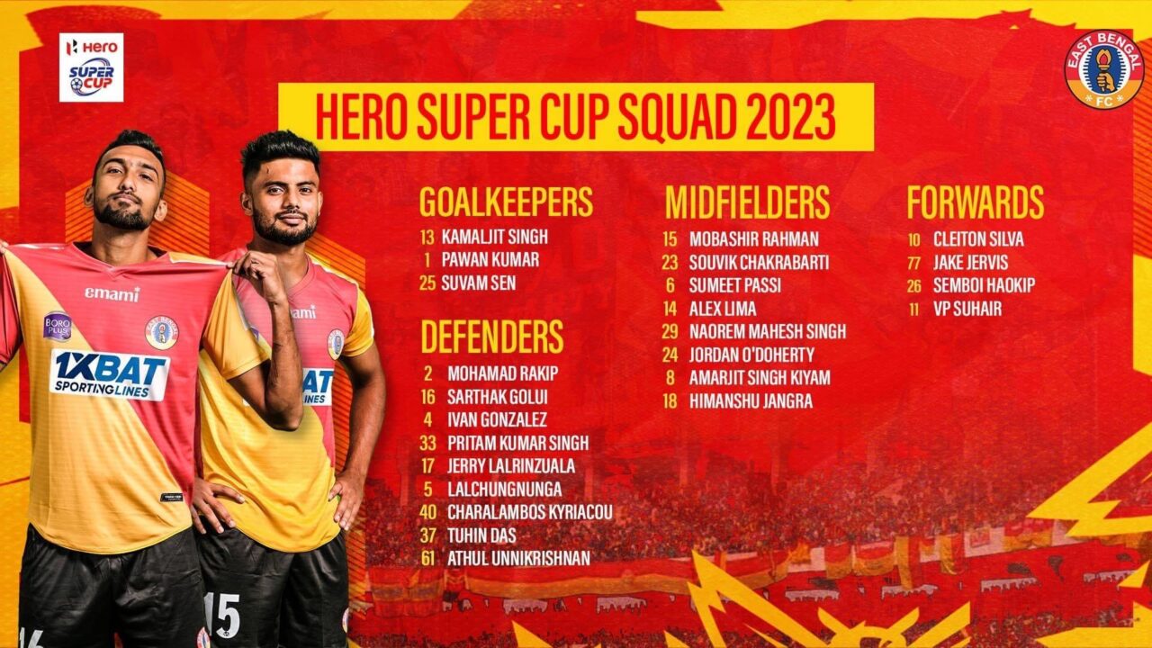 East Bengal FC name a 24-member squad for Hero Super Cup 2023 - Emami ...